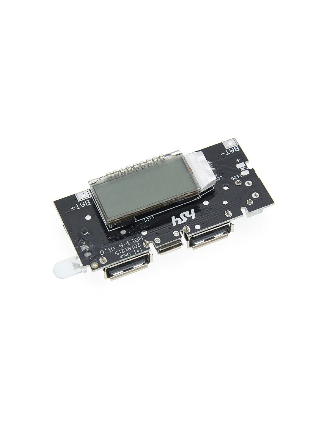 Modulo Power Bank Display Lcd, 2 Usb De 5V, Para Batería de 3.7V