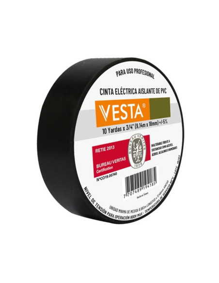 Cinta Aislante Negra Rollo de 18 metros