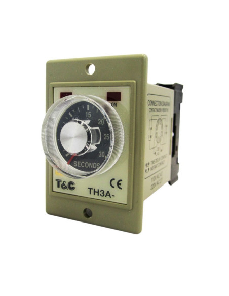 Temporizador Analogo 30 Segundos, Riel Omega TH3A-YA